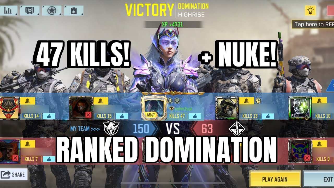47 Kills + Nuke in Ranked Domination #codm - YouTube