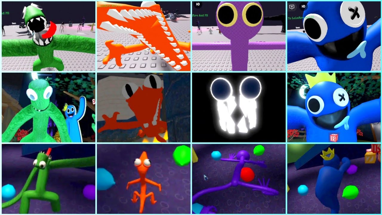 rainbow friends chapter -1 end screen roleplay vs chapter -1 jumpscares ...