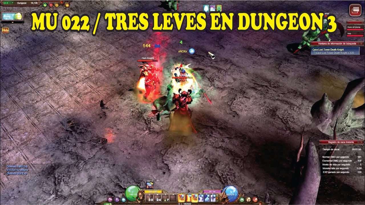 MU ONLINE WEBZEN - 022 TRES LEVES EN DUNGEON 3 /GAMEPLAY ESPAÑOL - YouTube