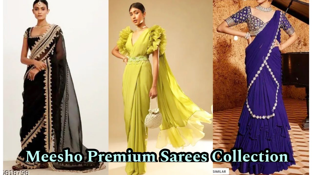 Meesho Ready to Wear Sarees| premium saree Collection| Meesho Beautiful ...