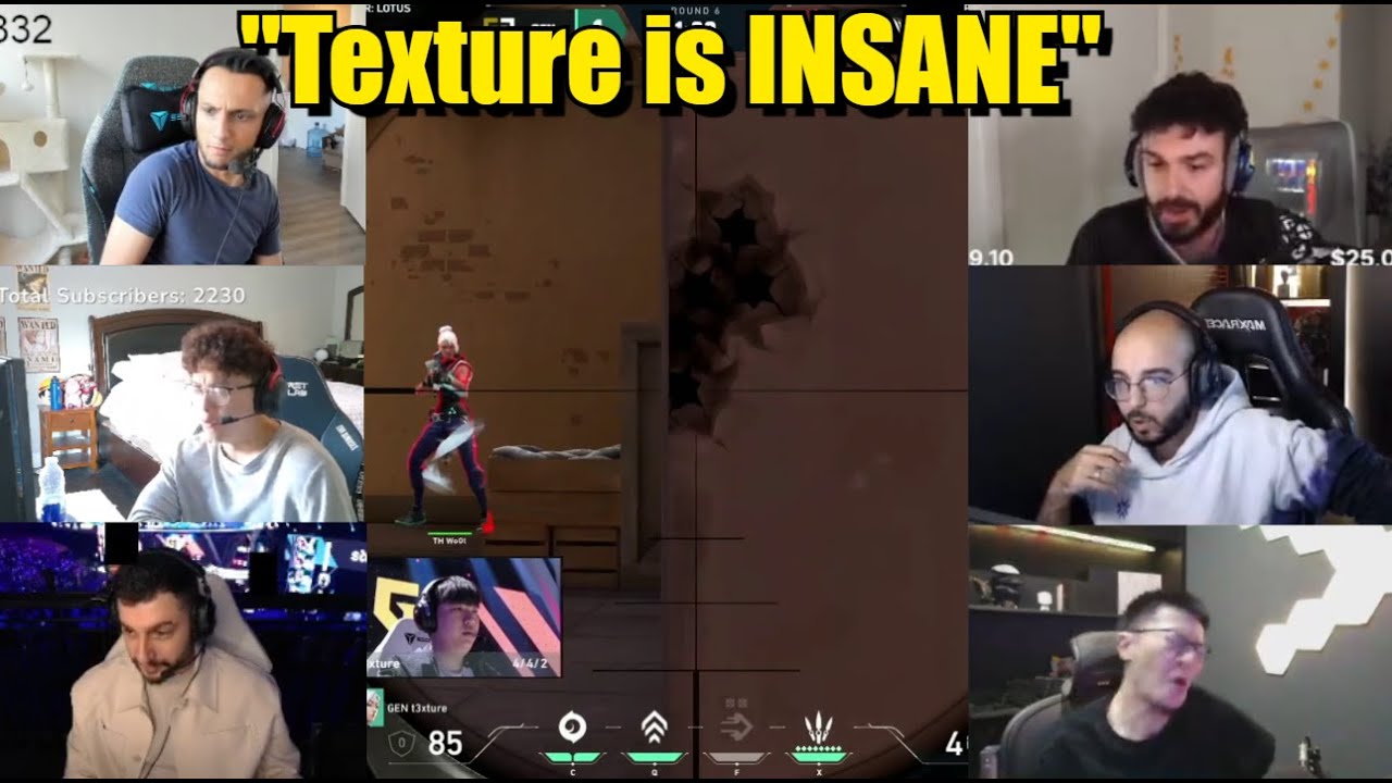 Valorant pros/streamers react to GEN.G Texture's CRAZY 4k against TH ...