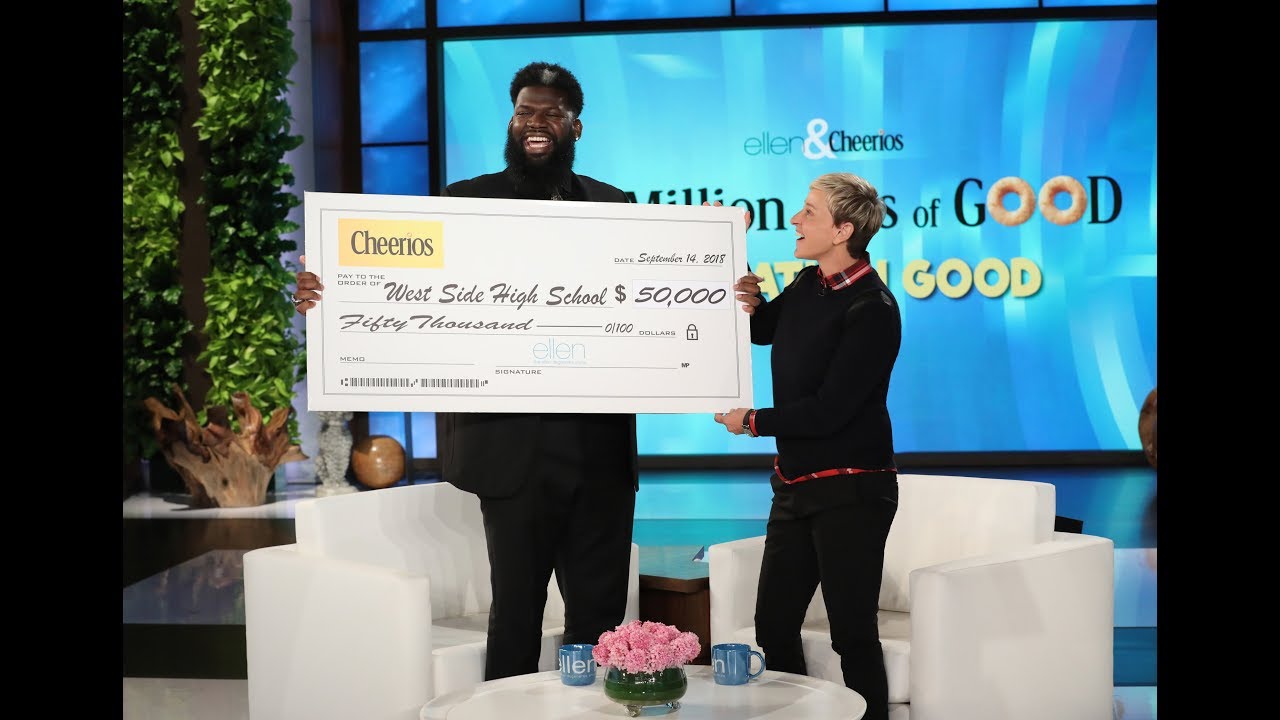 Ellen & Cheerios: Generation Good Highlights Principal Akbar Cook - YouTube