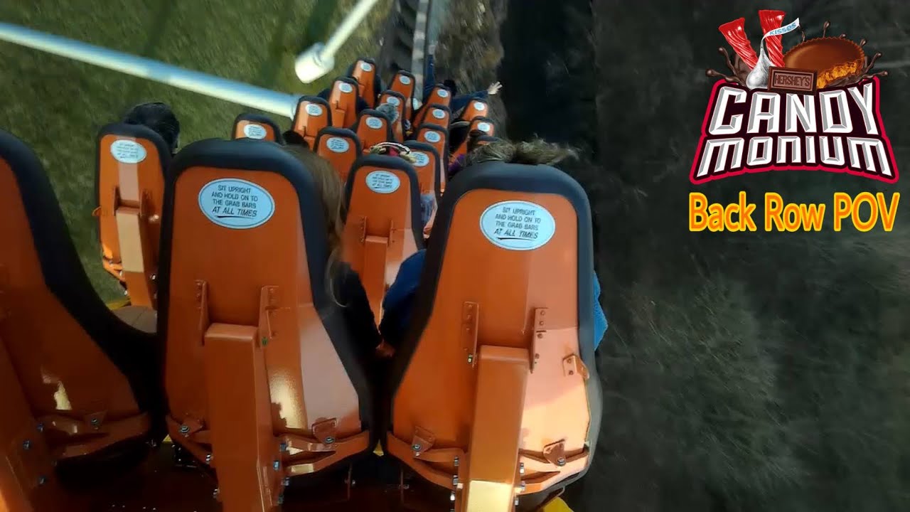 Candymonium Hyper Coaster Back Row POV (Reece's Train) December 2021 ...