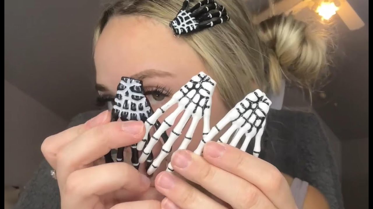 Quick and easy Halloween hairdos with our skeleton hair clip for ...