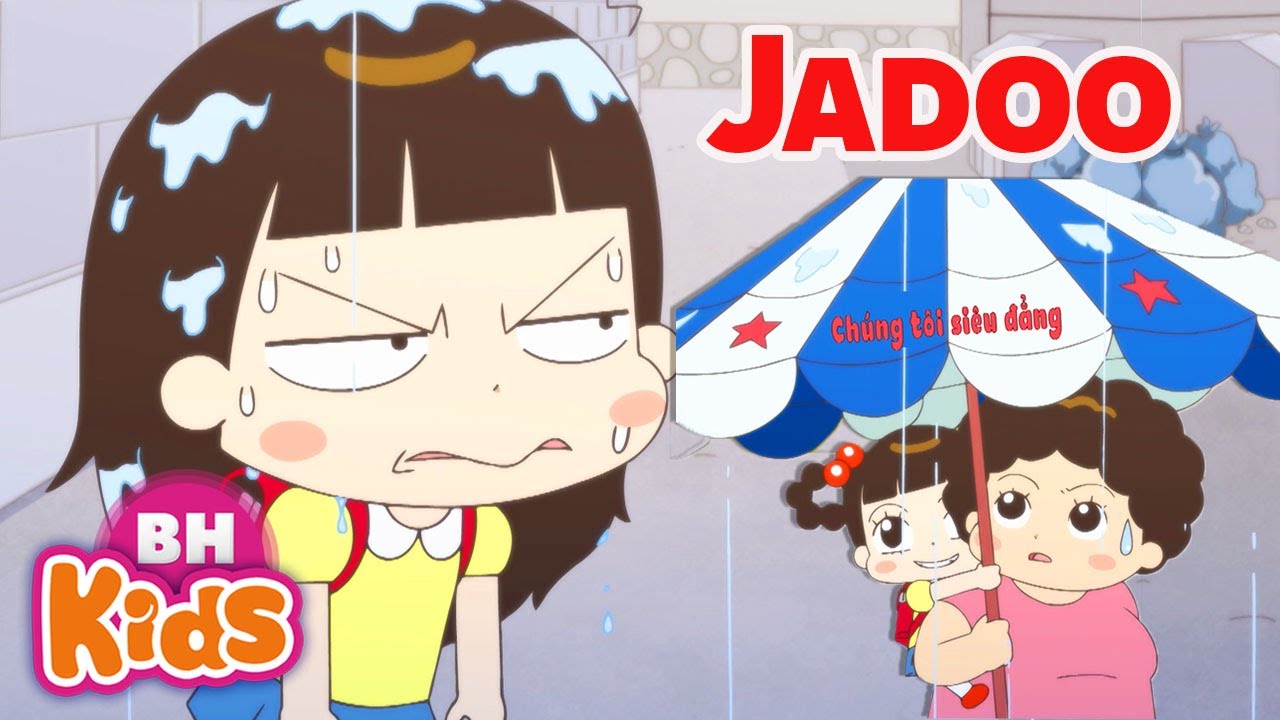 Trời mưa Jadoo được mẹ tới trường đón - Hoạt Hình XIN CHÀO JADOO MỚI ...