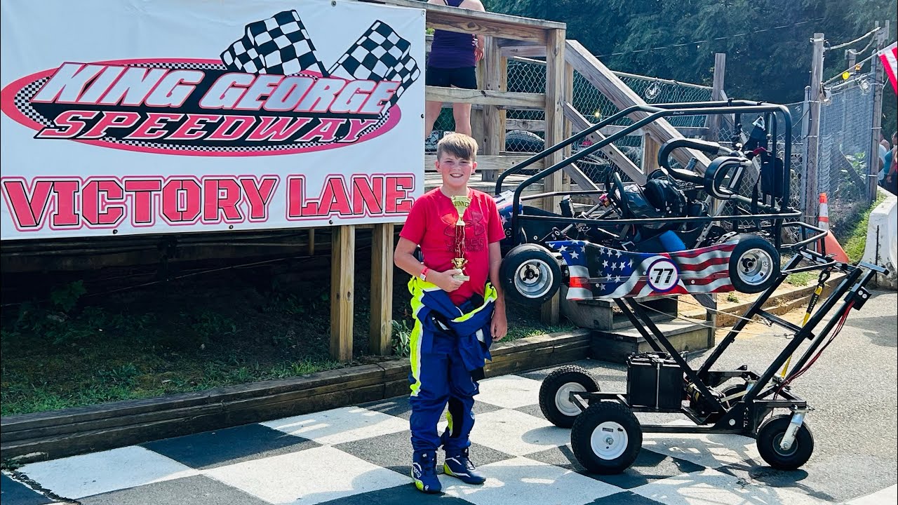 King George Speedway Jr Champ Win! Premier Karting - YouTube