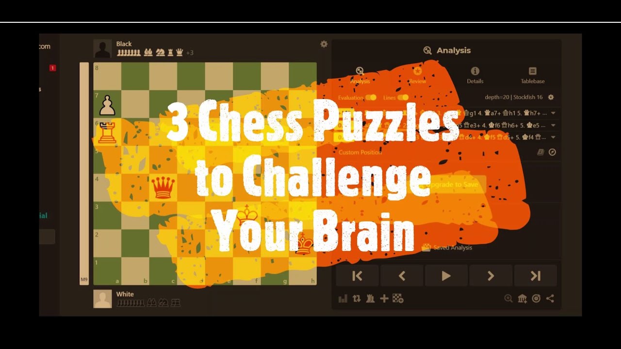 3 Chess Puzzles to Get Your Brain Working - YouTube
