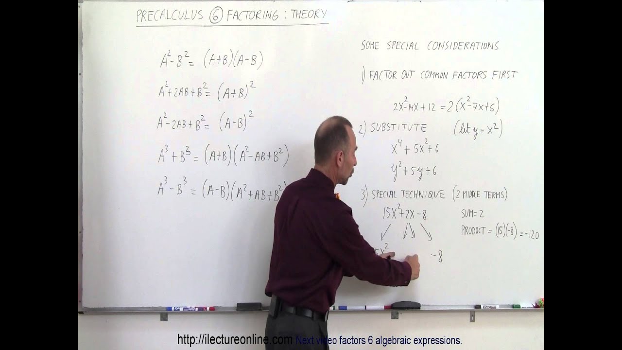 PreCalculus - Algebra Fundamental Review (6 of 80) Factoring and Its ...