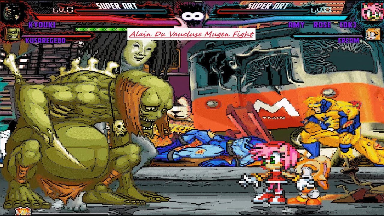 Mugen : Kyouki & Kusaregedo Vs Amy Rose & Cream The Rabbit (Request ...