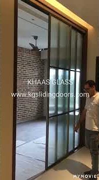 Slimline Sliding Partition | Drawing Room Partition | Office Partition ...