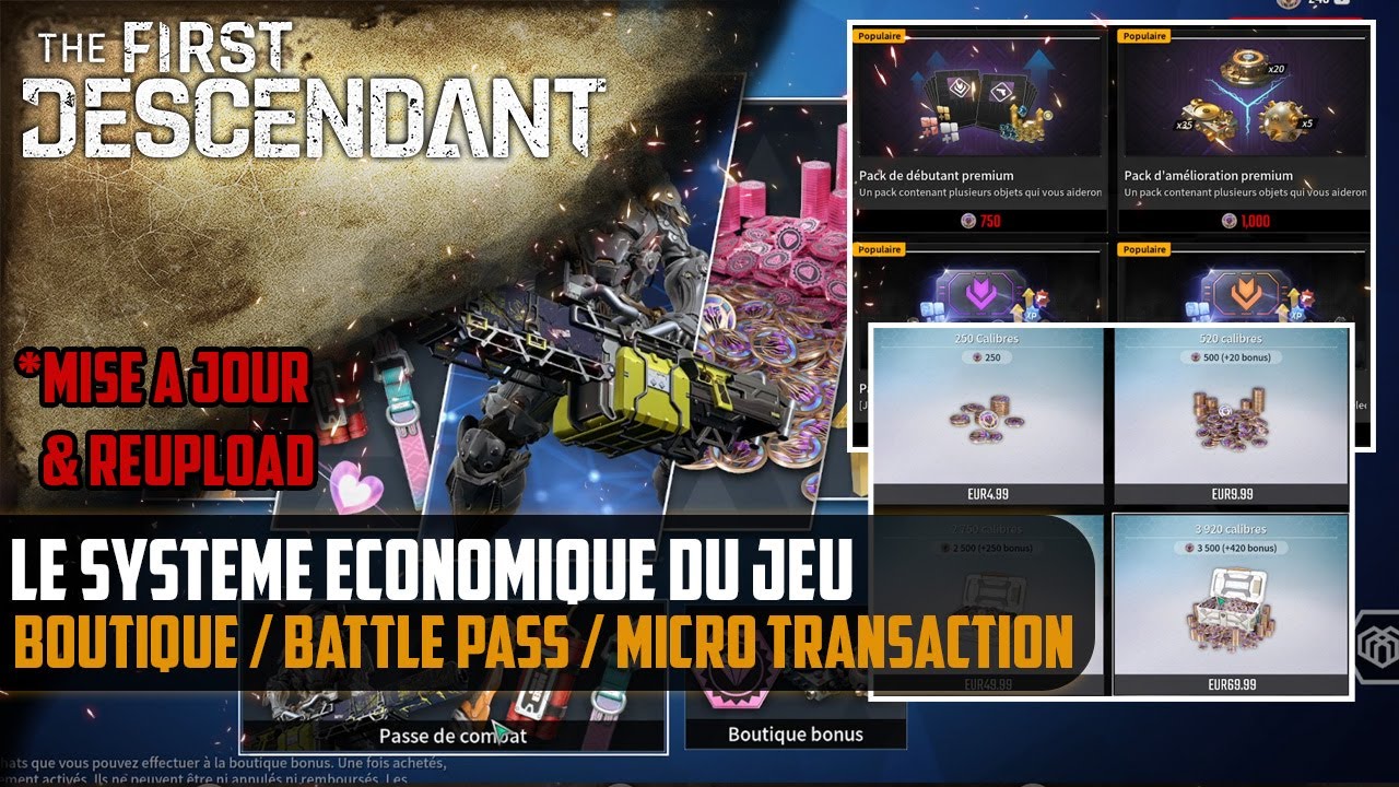 REUPLOAD : Le système économique du jeu / Boutique / BP & micro ...