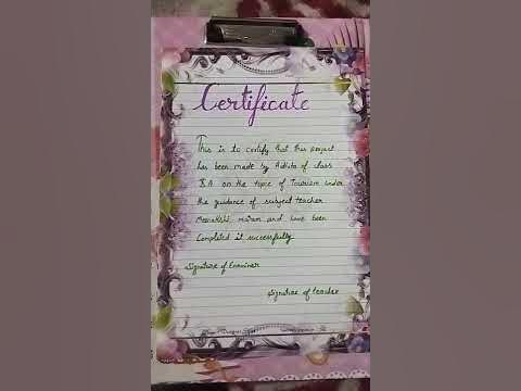 how to make certificate for project file - YouTube