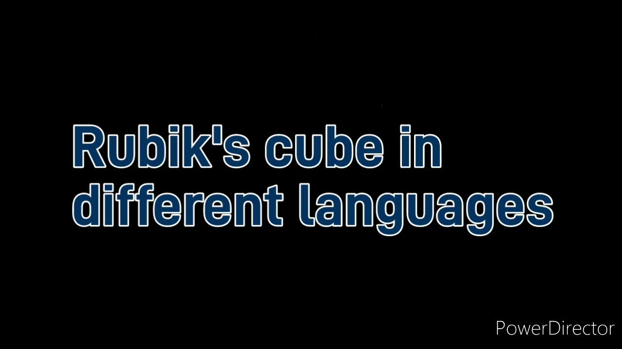 Rubik's cube in different languages - YouTube