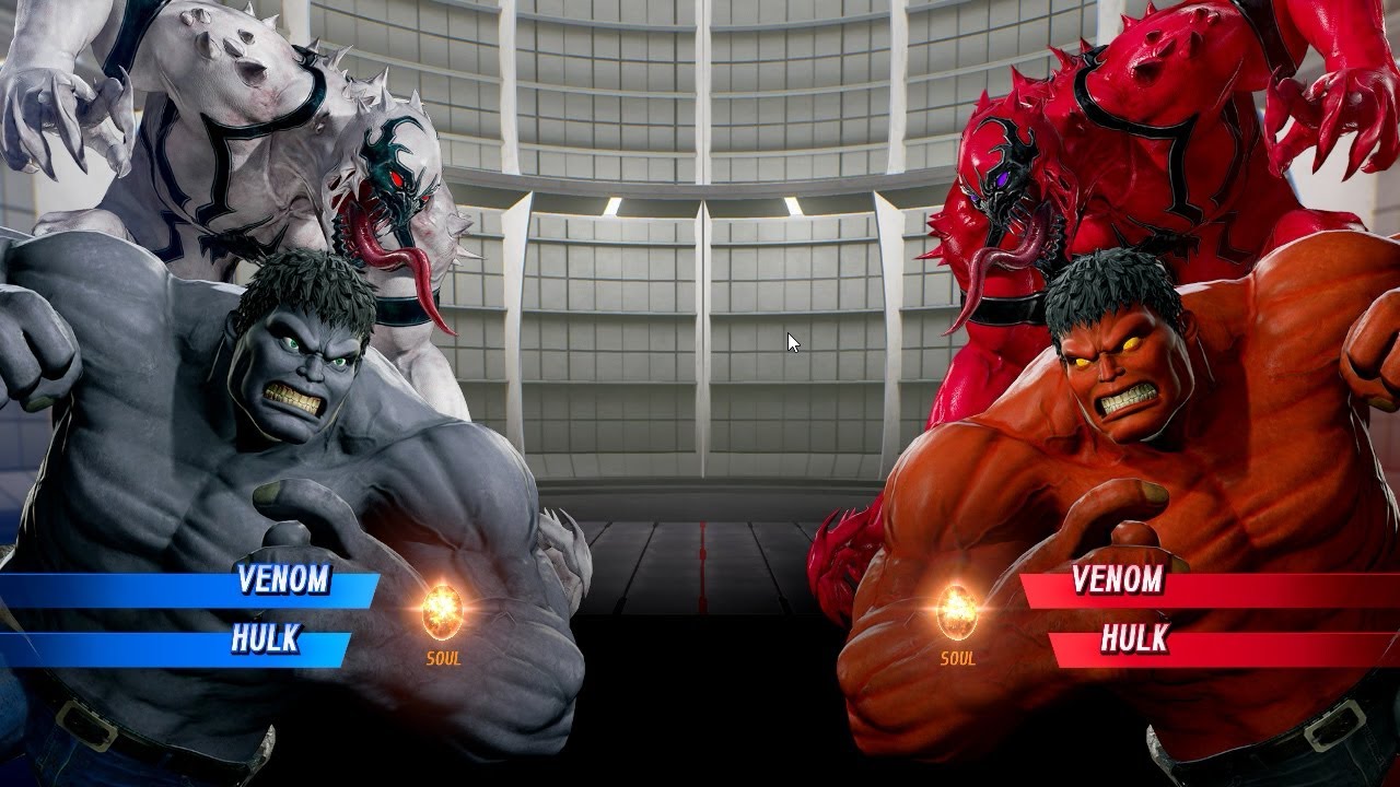 White Venom & Grey Hulk VS Red Venom & Red Hulk - Marvel vs Capcom ...