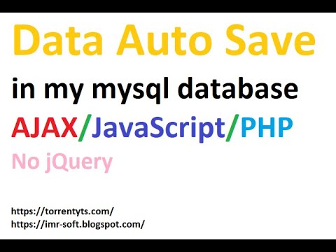 data auto save in my mysql database as draft using AJAX in PHP | Imr Soft - YouTube
