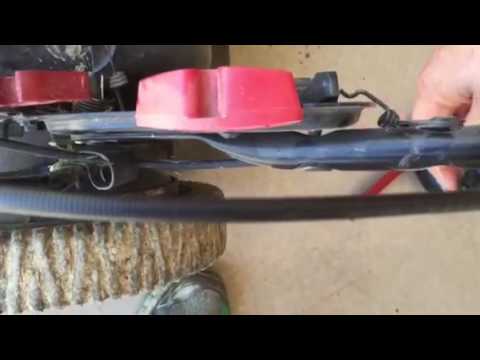 Replacing ez walk drive cable craftsman RWD mower - YouTube