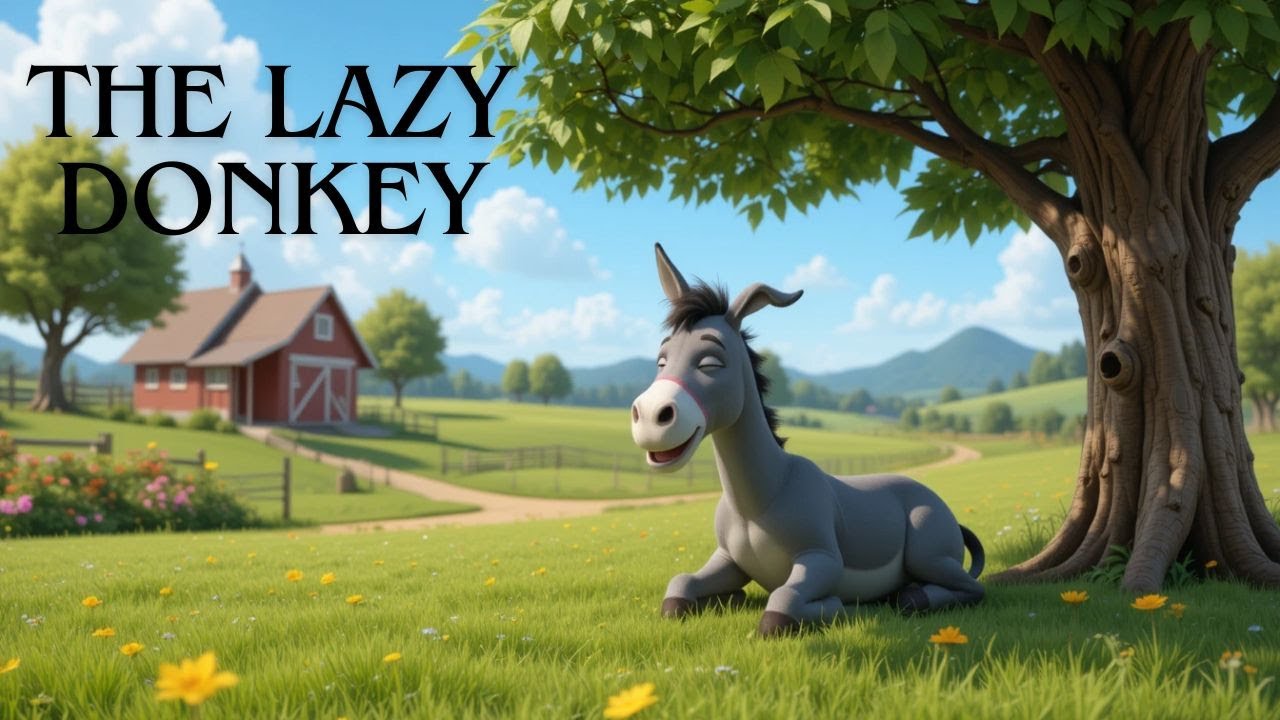 The Lazy Donkey | Kids Moral Stories | Rhymes | Rhymesandstories ...