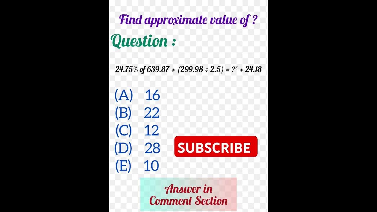 Approximation Question #approximations #maths #shorts #mathsmakeeasy - YouTube