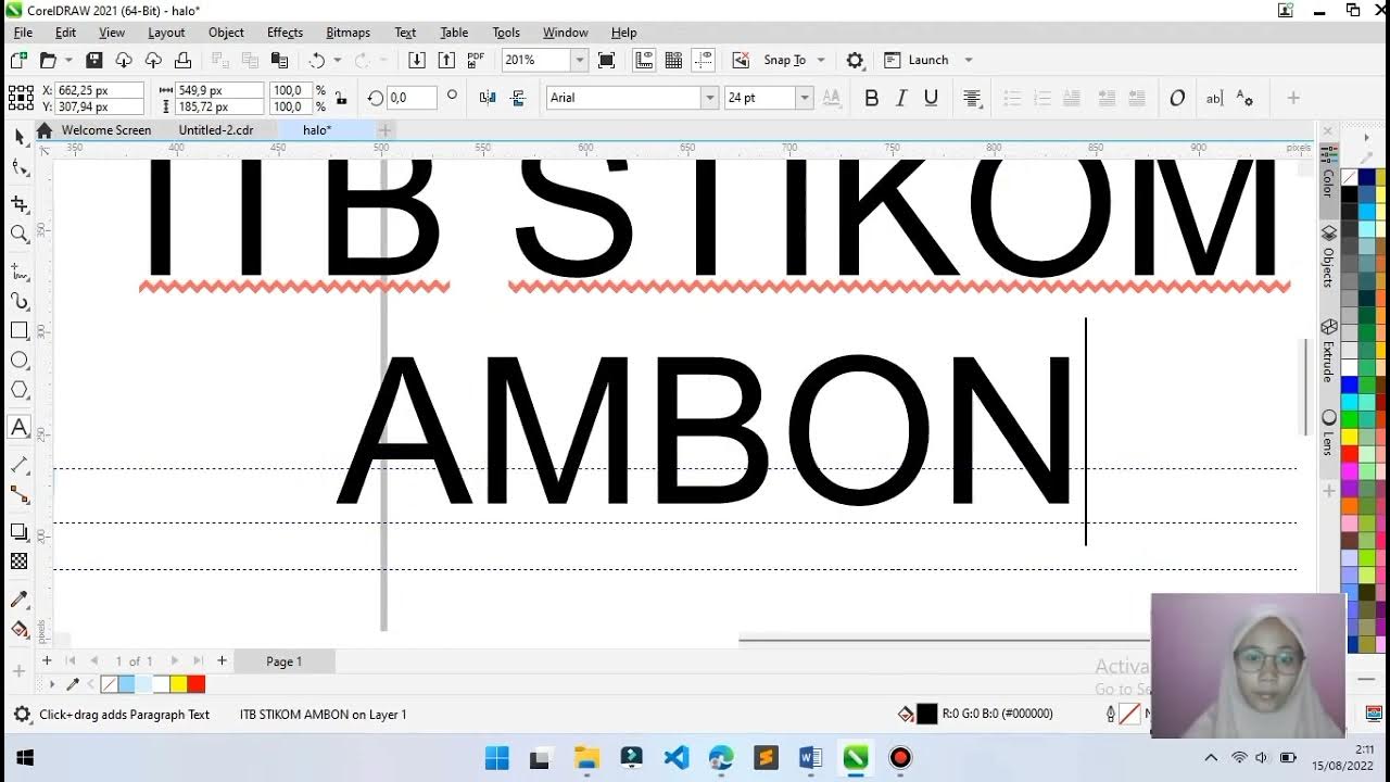Membuat Logo ITB Stikom Ambon di Corel draw - YouTube