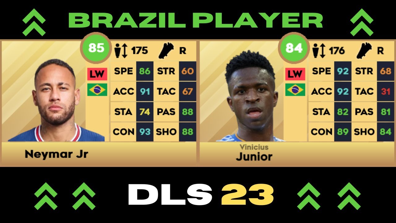 DLS 23 Brazil Player Ratings | Brazil Players in DLS 23 - YouTube