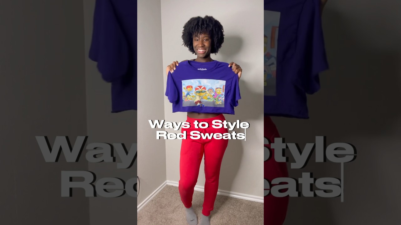 Ways to Style Red Sweats | Outfit Ideas - YouTube