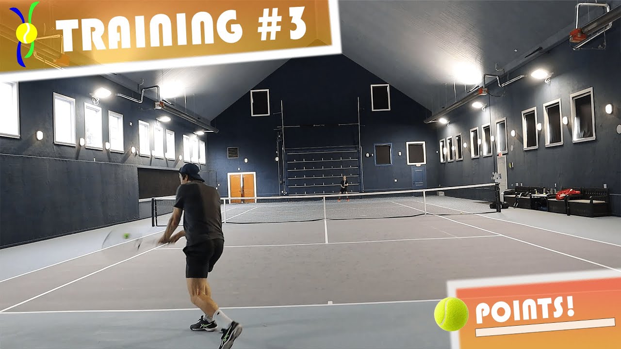 Tennis Training with a Student at a Private Indoor Court! Session No. 3 ...
