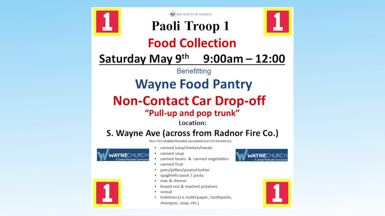PSA promoting May 9, 2020 Wayne Pantry Food Drive :30 seconds - YouTube