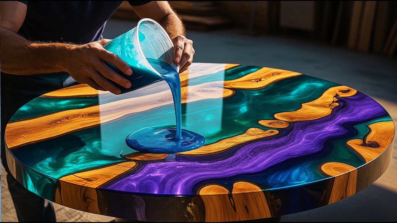 WOW! Recycled Wood and Epoxy Resin Art! Epoxy Coffee Table Most ...