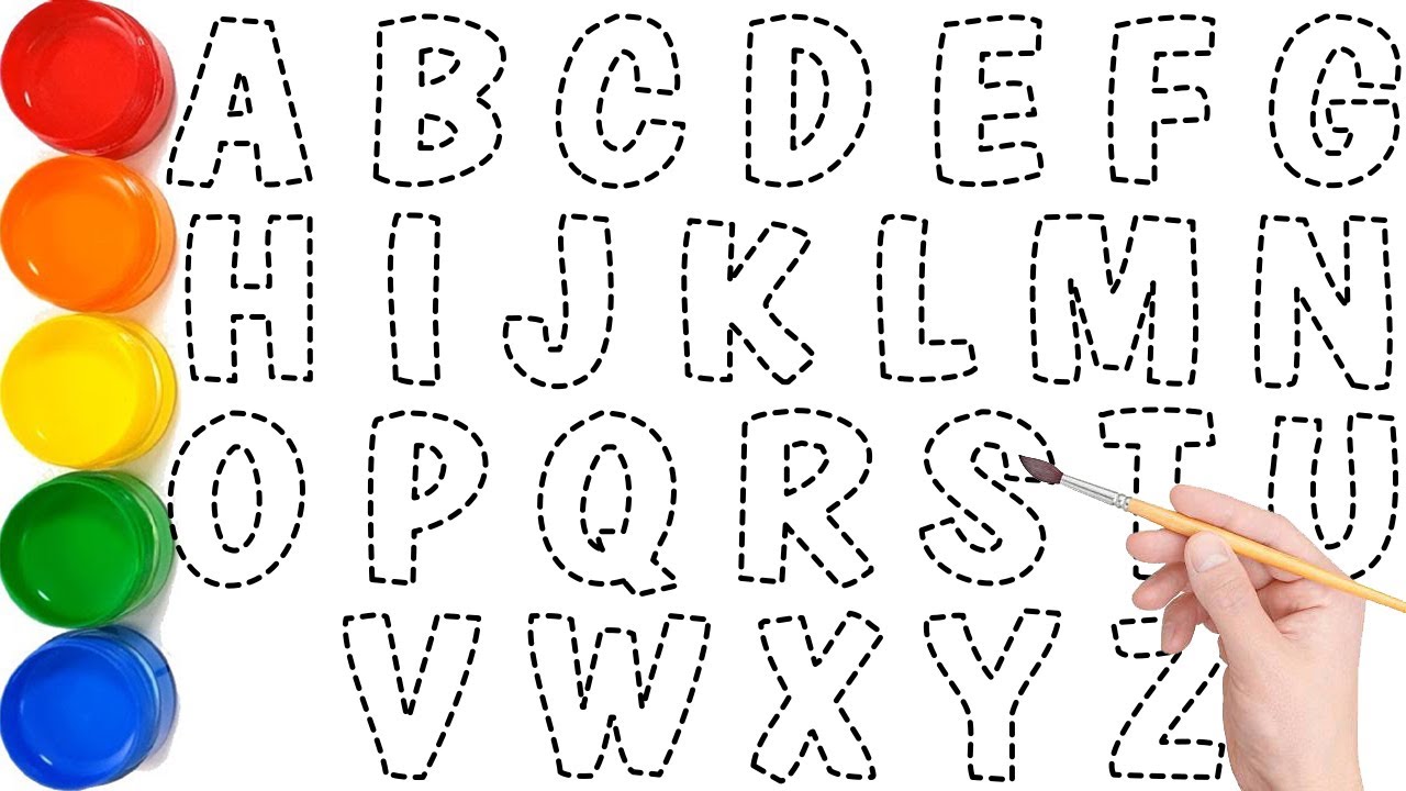 Phonics Song, Easy Draw and Paint Alphabet A to Z, Ks Art #abcd - YouTube