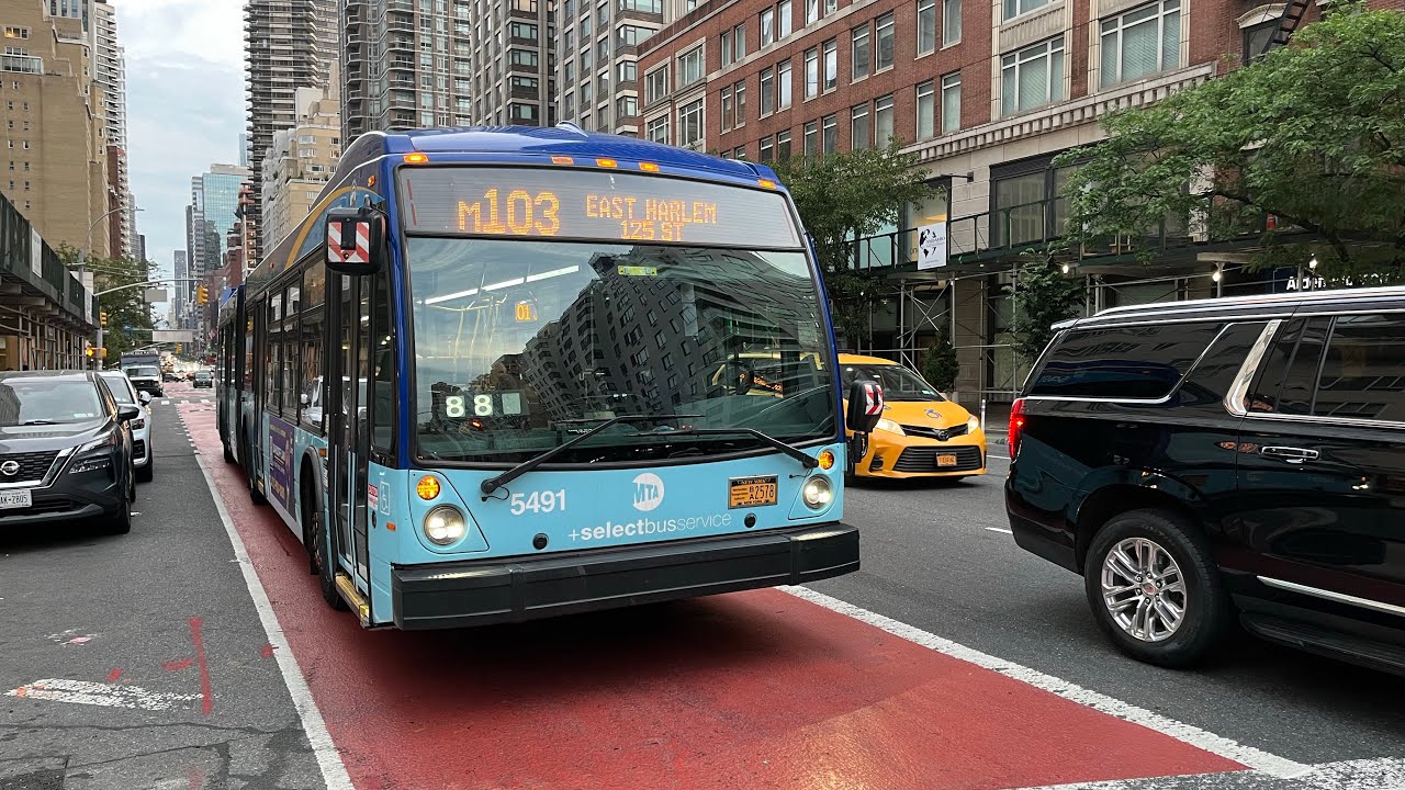 MTA NYCTA: 2018 Novabus LFS Articulated #5491 On The M103 Local Bus At ...