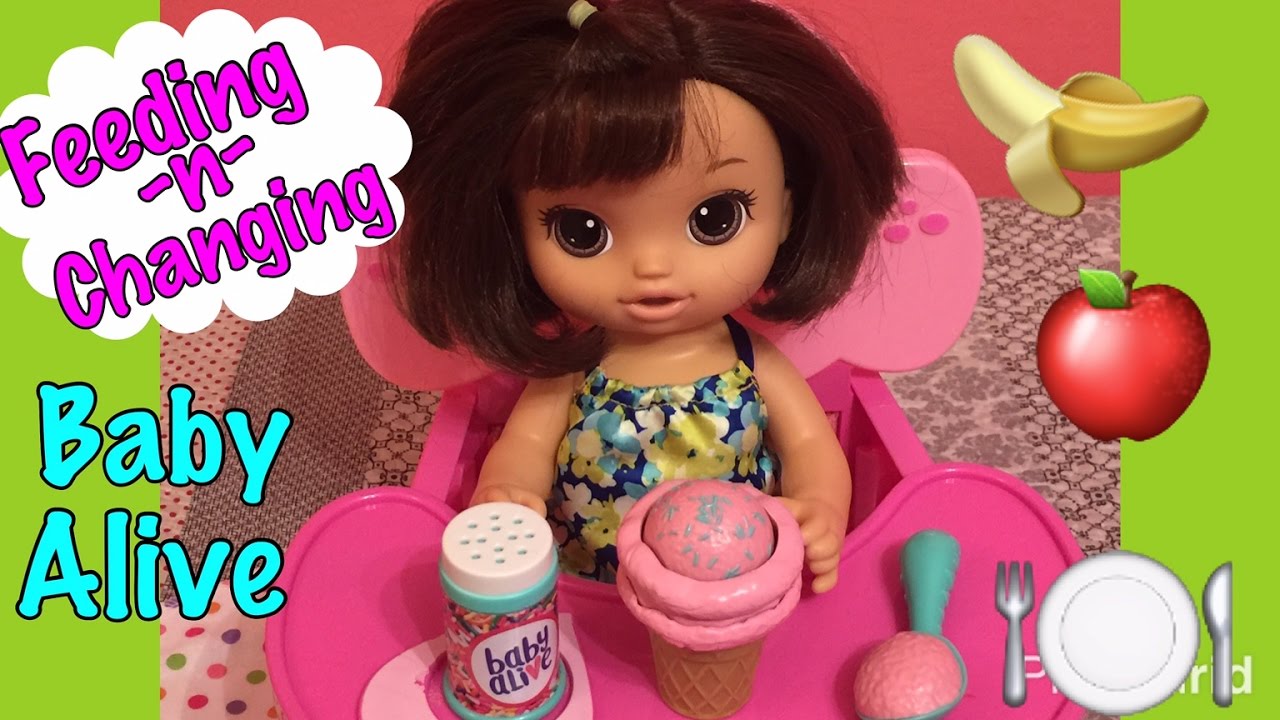 Feeding and changing of our Baby Alive Magical Scoops **name reveal ...