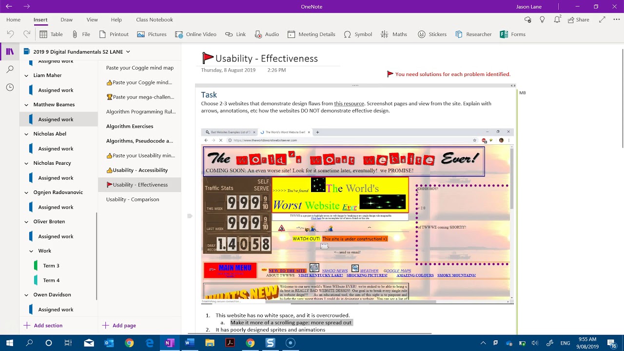 OneNote Class Notebooks - Feedback flags - YouTube
