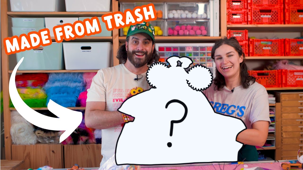 🗑️ TRASH Puppet Challenge! Making Puppets out of Trash and Household ...