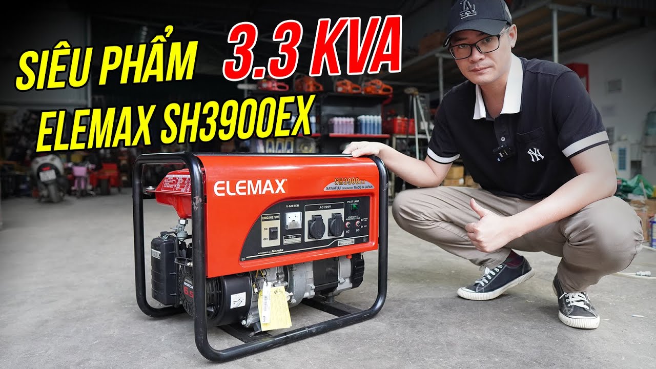 Máy Phát Điện Elemax SH3900EX Nhật Bãi Công Suất 3.3Kva Cực Đẹp 90% Xuất Xắc - YouTube