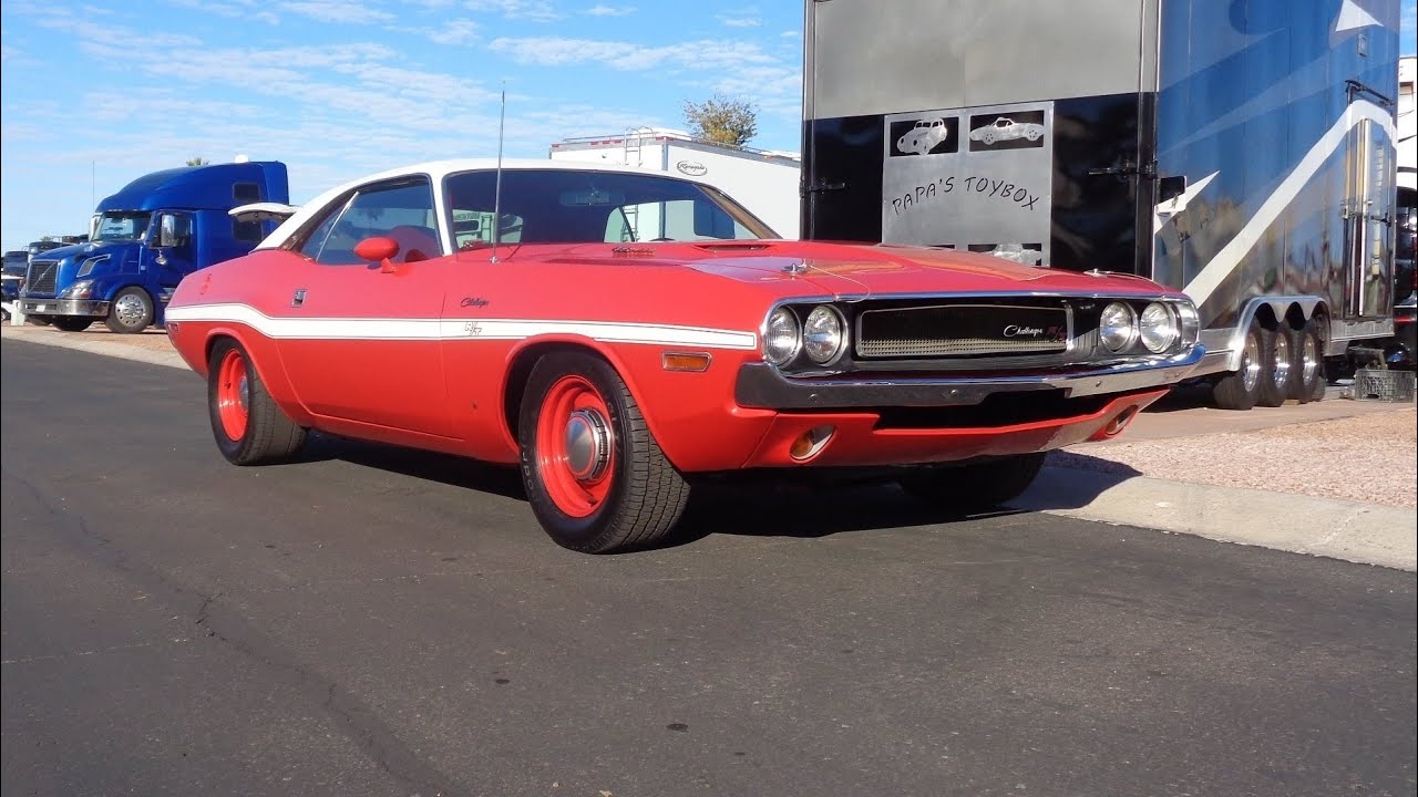 1970 Dodge Challenger R/T 426 Hemi Pistol Grip 4 Speed in Red & Ride My Car Story with Lou ...