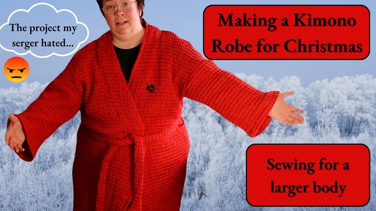 Red Kimono Robe for Christmas | Sewing for a larger body - YouTube