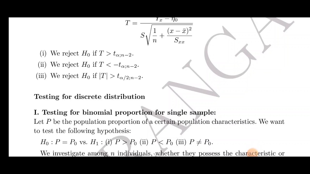 test for binomial proportion - YouTube