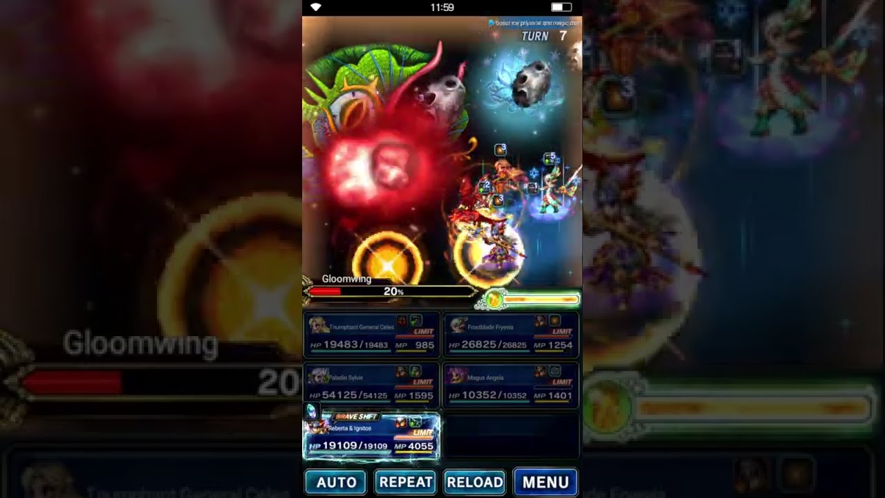 FFBE - Gloomwing (No Chow, Esther, Wylk, 7 Turns, All Missions, ADV ...