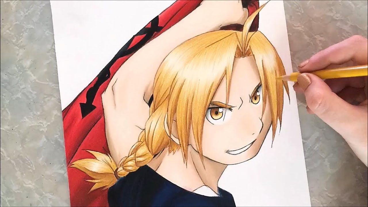 Edward Elric Speed Drawing (Fullmetal Alchemist) - YouTube