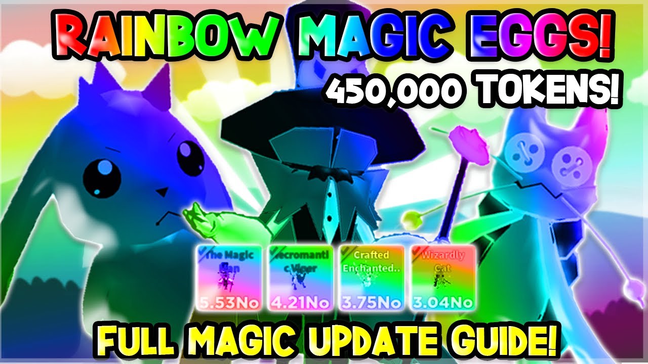 I Spent 450,000 Tokens To Hatch RAINBOW MAGIC EGGS & FULL MAGIC GUIDE! Clicker Simulator Roblox ...
