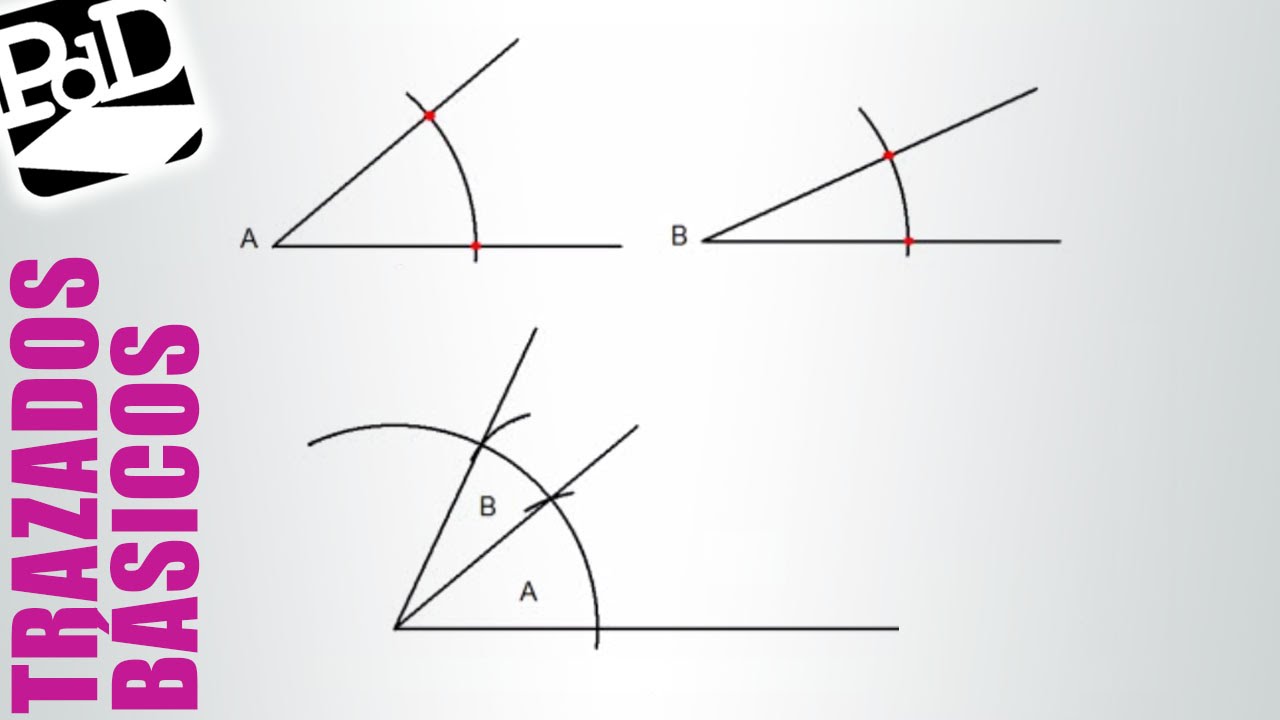 Suma de ángulos con la ayuda del compás - YouTube