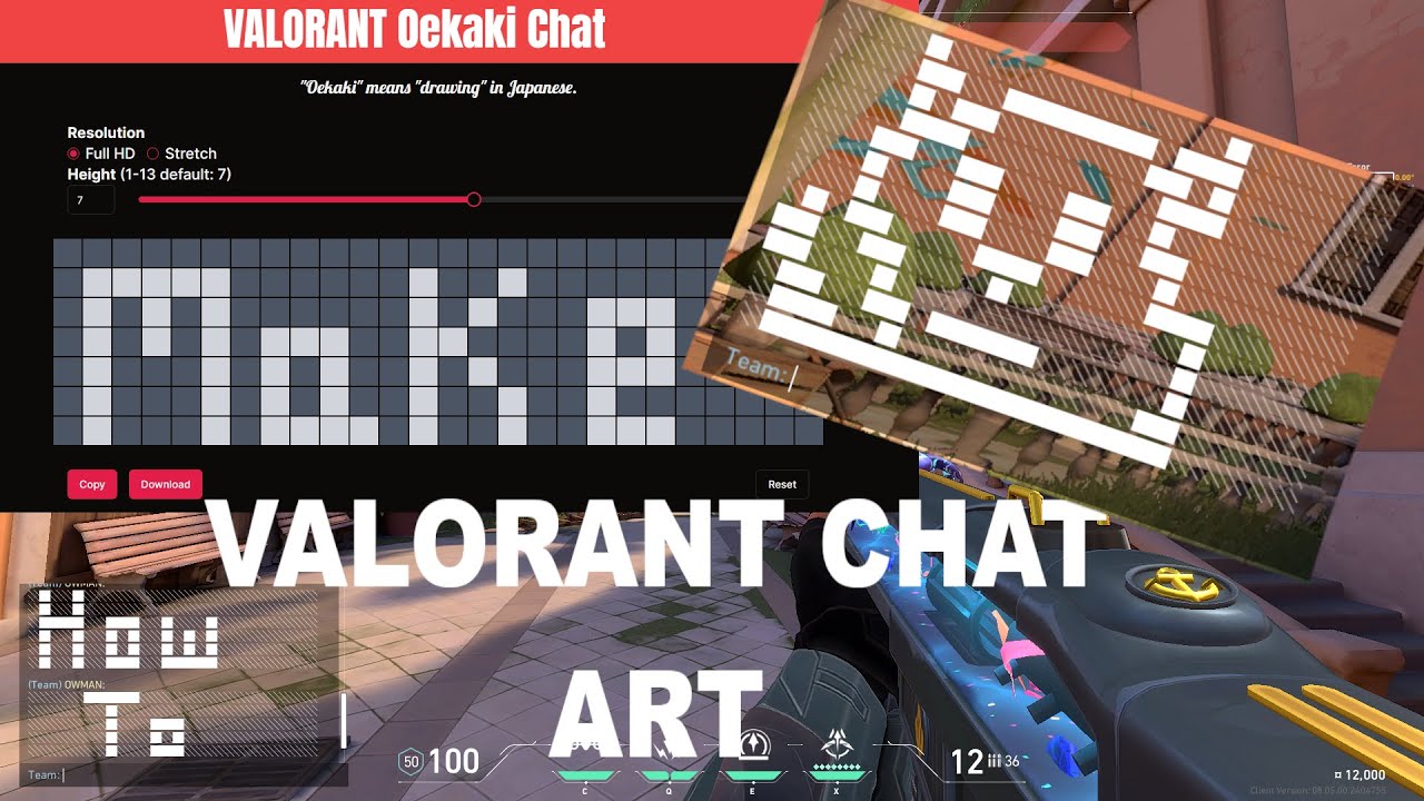 (Maybe broken now :( ) Make Text Image / Art for chat (valorant) - YouTube