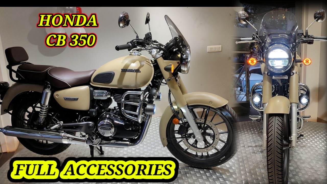 New Honda Cb 350 Dlx Pro E20 Brown Color Full Accessories Detail ...