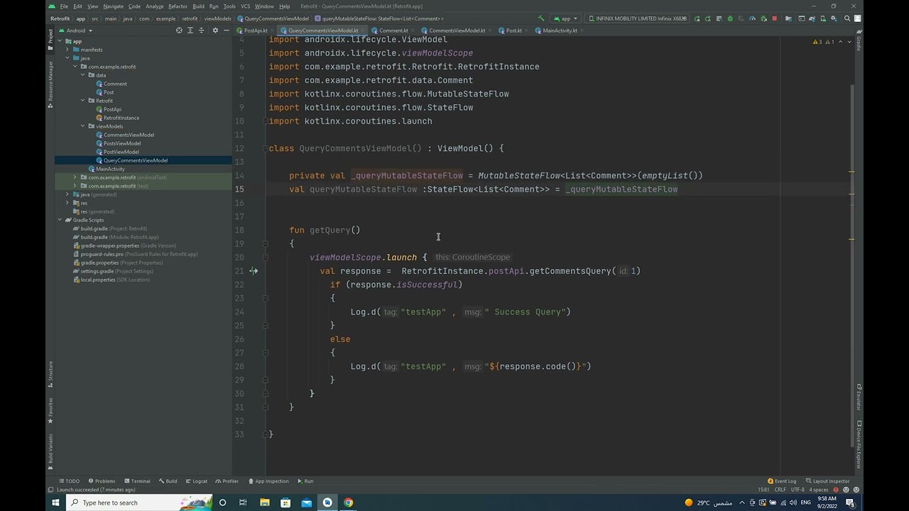 4 Learn Retrofit Query With Mvvm Coroutines Youtube 3726