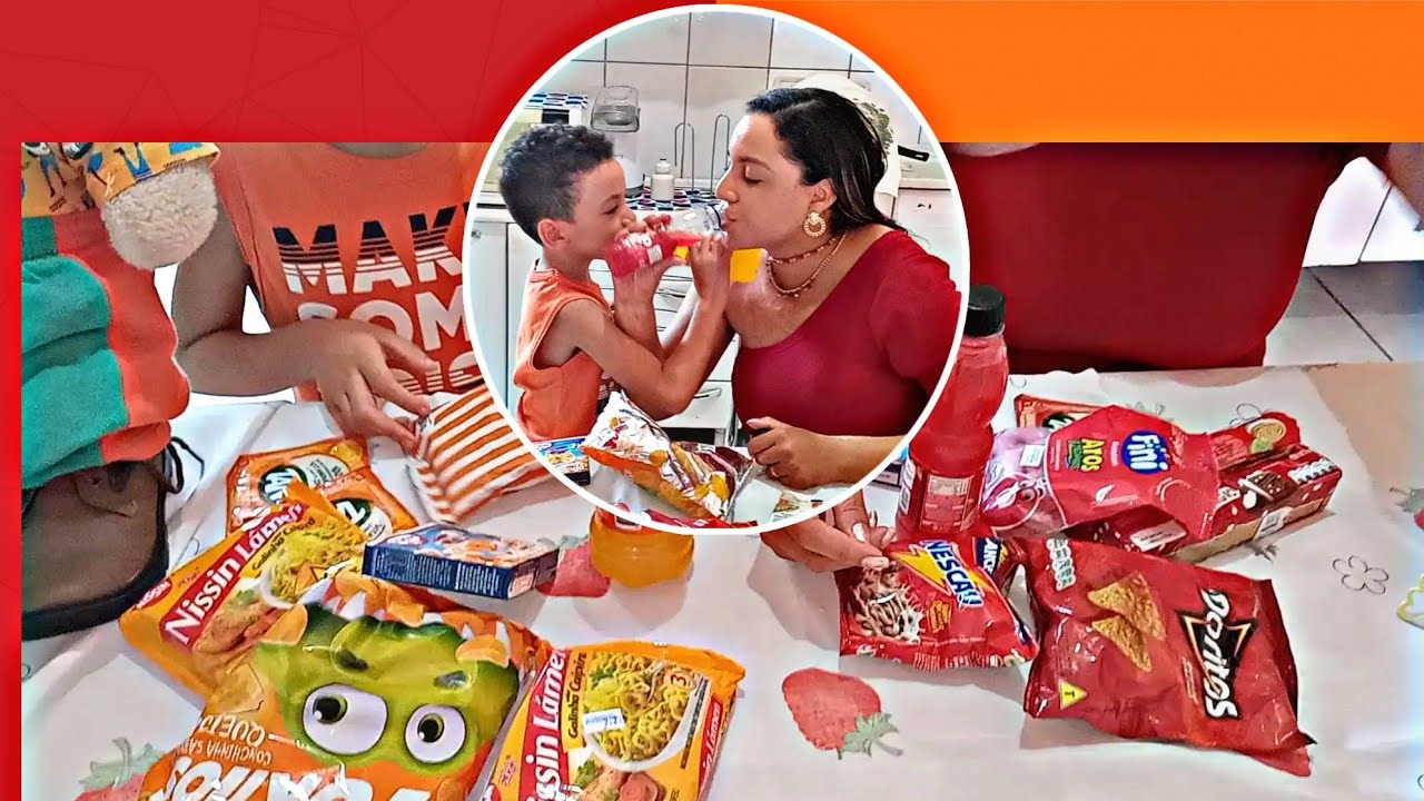 FESTA DAS CORES | COMENDO COISAS NAS CORES LARANJA E VERMELHO - YouTube
