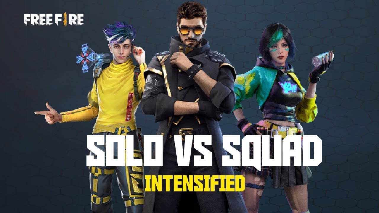 Solo vs squad garena free fire | Free fire Rush Gameplay| - YouTube
