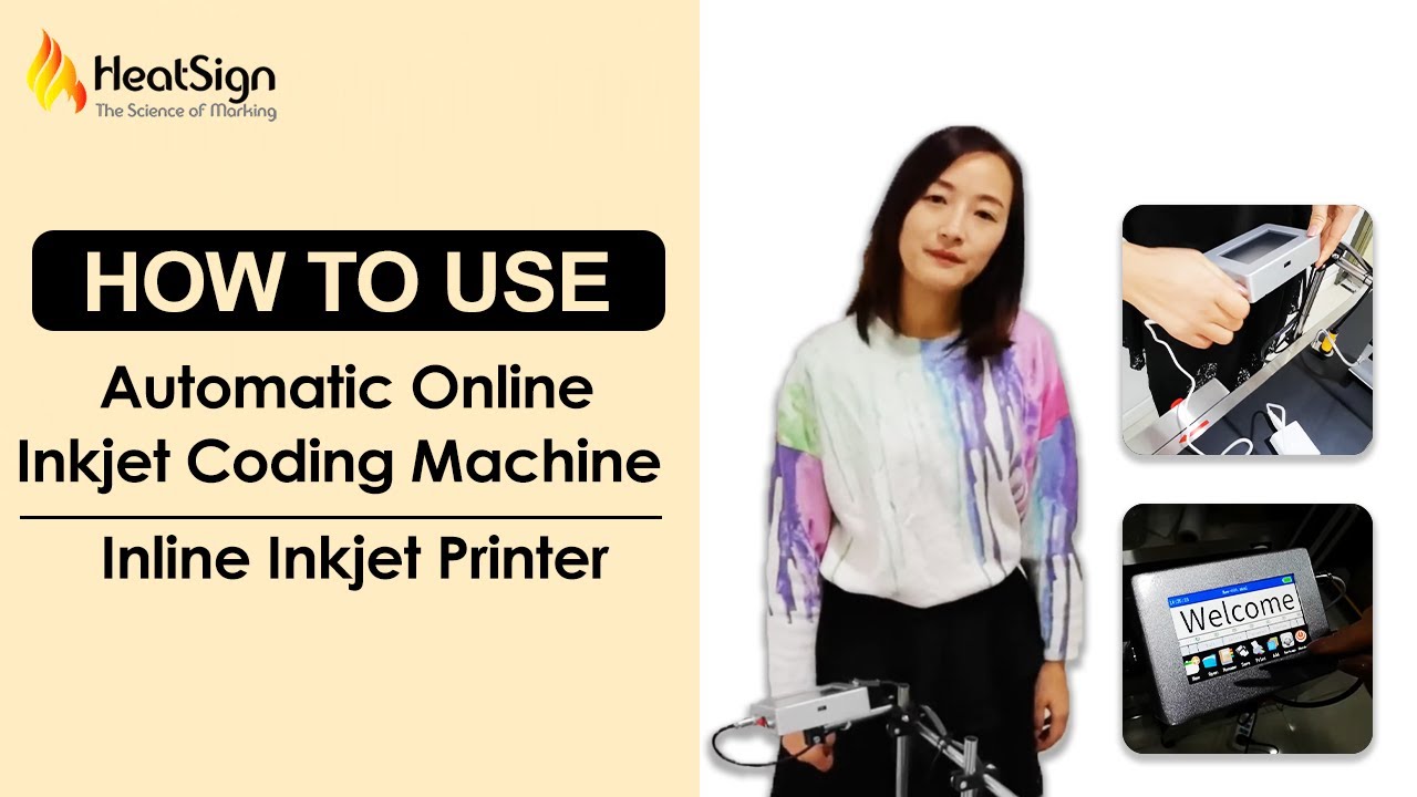How To Use Automatic Online Inkjet Coding Machine & Printer | HeatSign ...