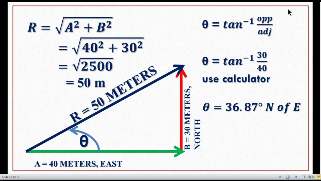 Calculation method, the resultant of two vectors at right angles । IGCSE/O level Physics - YouTube