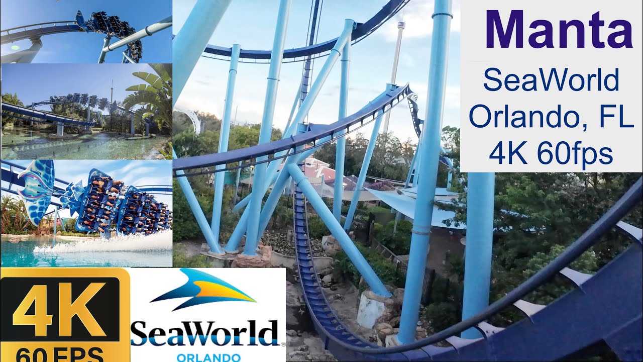 Manta Front Row POV // SeaWorld Orlando Florida //4K 60fps - YouTube