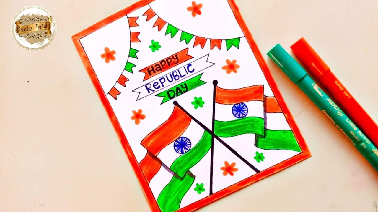 How to draw easy Republic Day Drawing for beginners - Step by Step ...